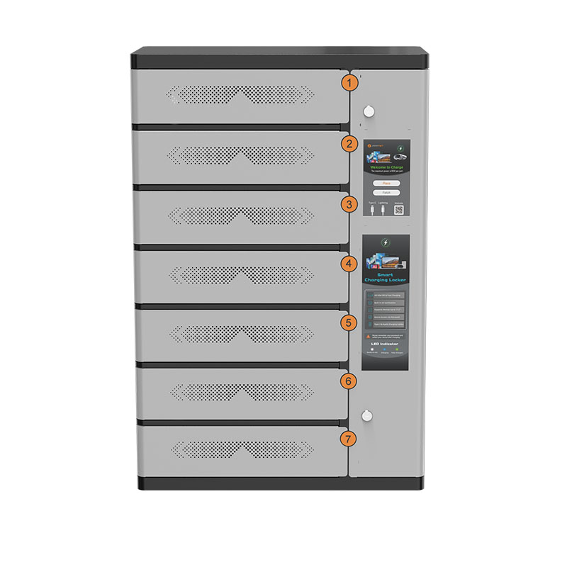 7-port Smart Charging Locker For Mobile Devices - Jamanet